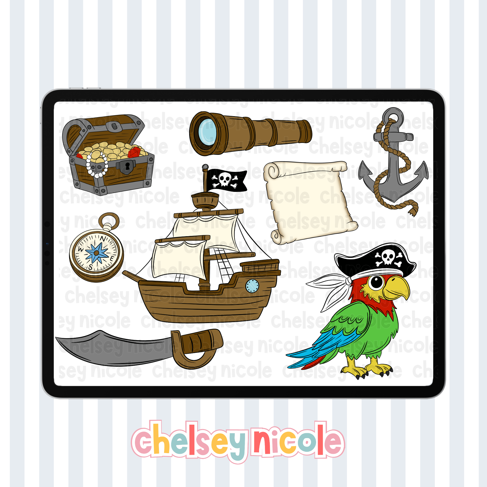 Pirate Clipart | Cute Pirate Clipart | Commercial Use Allowed ...