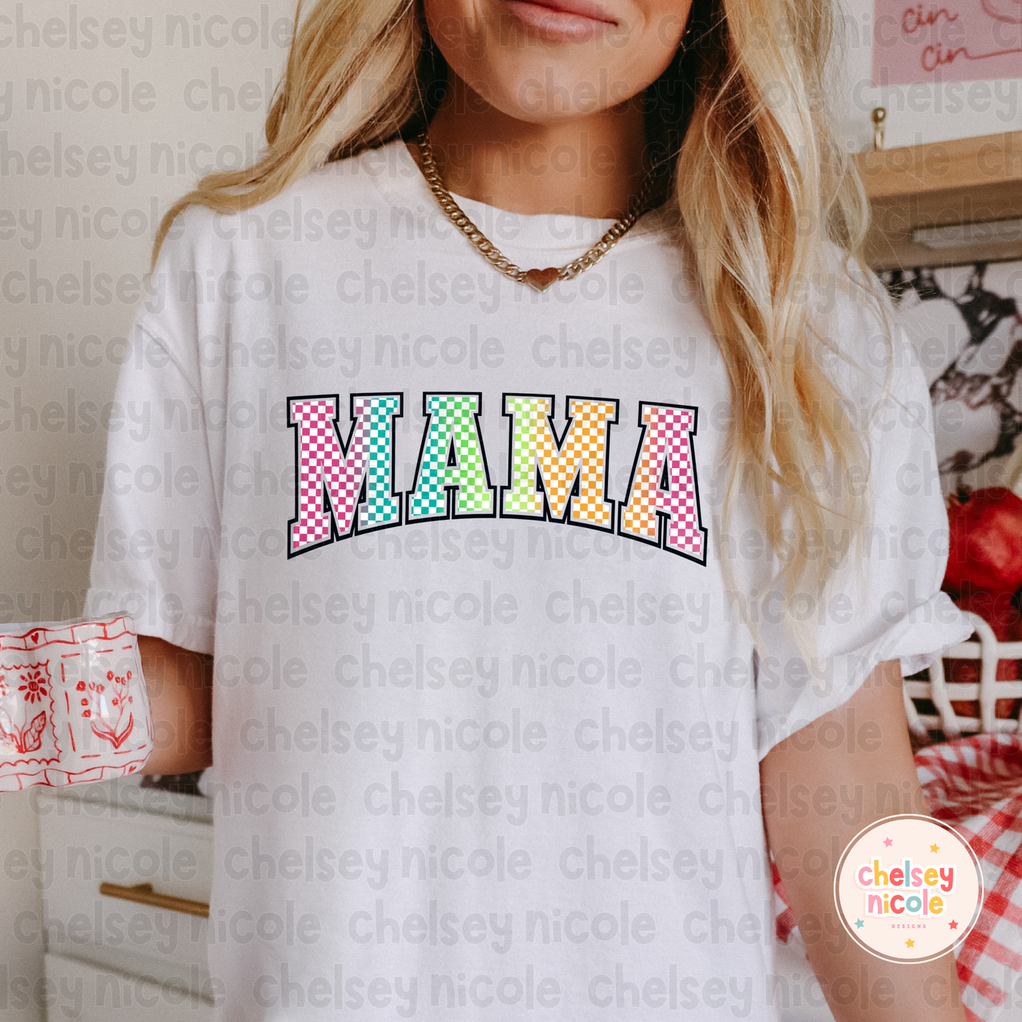 Checker Rainbow Mama PNG | Cute Checker Varsity PNG | Mama Checker PNG ...