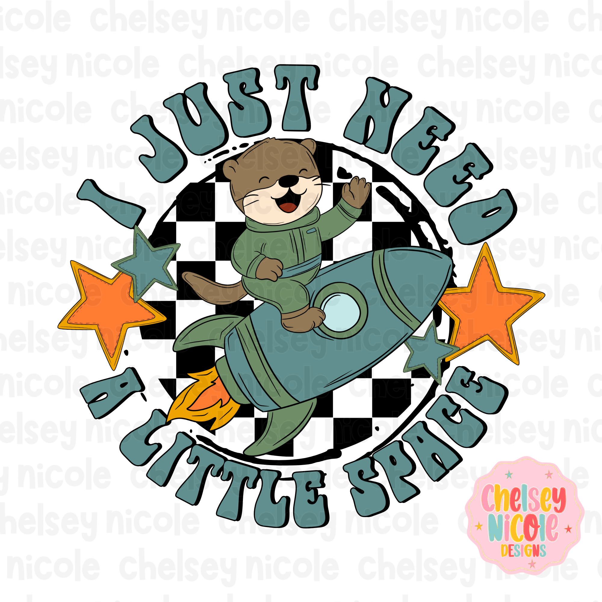 I Just Need A Little Space PNG - Otter Space PNG - Cute Otter PNG ...