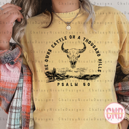 He owns cattle on a thousand hills | Psalm 50 | Christian PNG | Bible ...