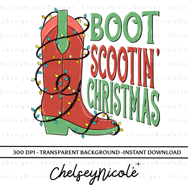 Boot Scootin Christmas PNG - Western Christmas PNG - Cowboy Christmas ...